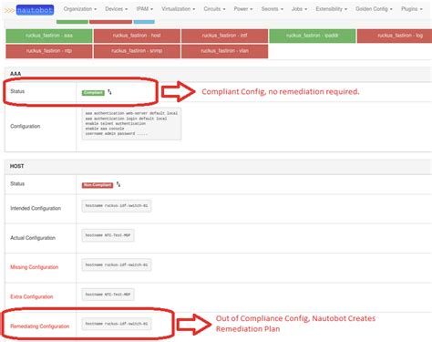 navigate remediation nautobot golden configuration documentation