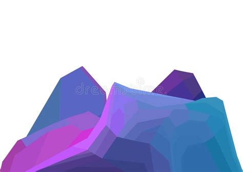 Abstract Gradiental Shape Of Soft Curvy And Angled Structure Stock