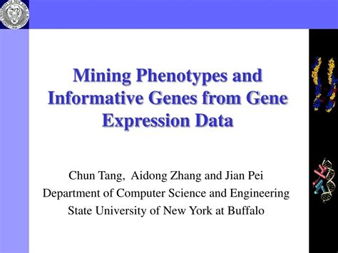 Ppt Mining Phenotypes And Informative Genes From Gene Expression Data Powerpoint Presentation