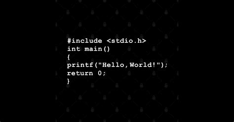 Hello World C Programming Language Coding Programming Sticker Teepublic