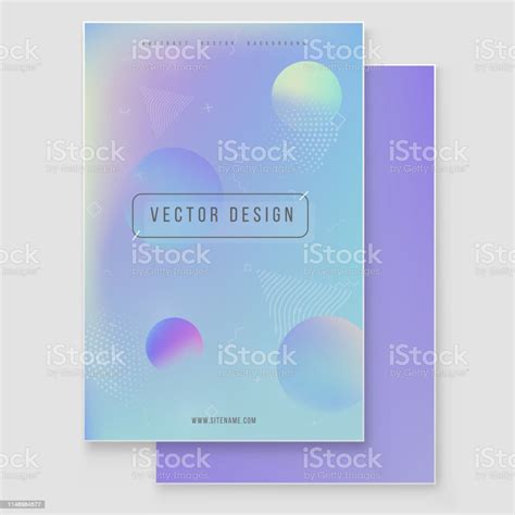 Furistic 현대 홀로그램 커버 세트 90 년대 80 년대 복고 스타일 힙 스 터 스타일 그래픽 기하학적 홀로그램 요소입니다 현대 Tredy 복고 스타일입니다 0명에