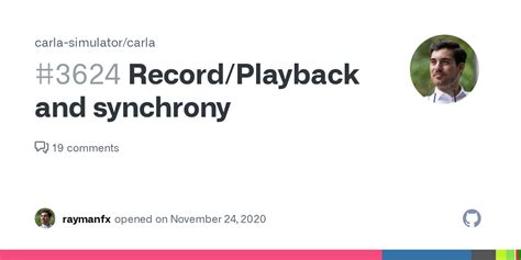 record playback and synchrony · issue 3624 · carla simulator carla