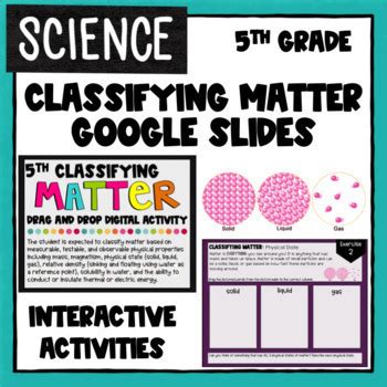 Science Interactive Google Slides CLASSIFY MATTER Distance Learning