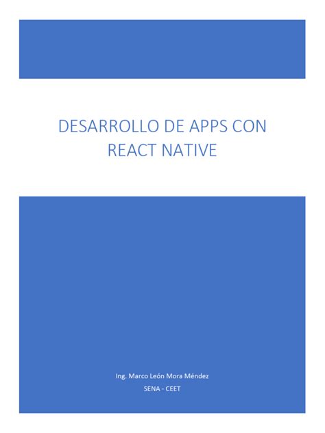 Taller React Native H Descargar Gratis Pdf Aplicación Movil
