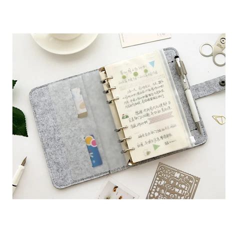 A5 A6 Vilt Shell Notebook Doek Stof Notebook Ringb Grandado