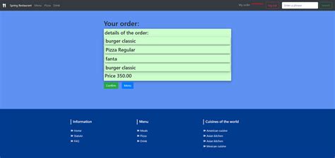 Online Food Ordering System Project In Spring Boot Java Mysql