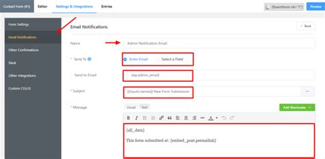 Setting Up Email Notifications In Wp Fluent Form Wordpress Plugin