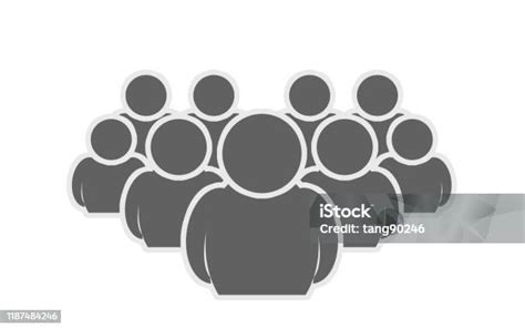 사람들의 군중의 일러스트 아이콘 실루엣 군중에 대한 스톡 사진 및 기타 이미지 군중 아이콘 흰색 배경 Istock