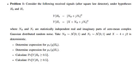 Problem 1 Consider The Following Received Signals
