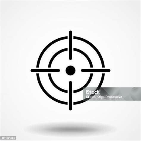 목표 가방 아이콘입니다 십자선과 대상 시력 스나이퍼 기호 평면 벡터 일러스트입니다 버튼 세트 겨냥에 대한 스톡 벡터 아트 및 기타 이미지 Istock