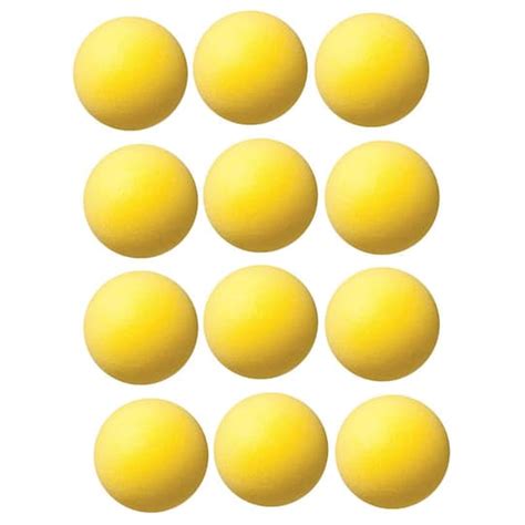Champion Sports 4 Yellow Uncoated Regular Density Foam Ball 12ct