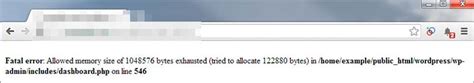 Wordpress Memory Exhausted Error Increase Php Memory Webful