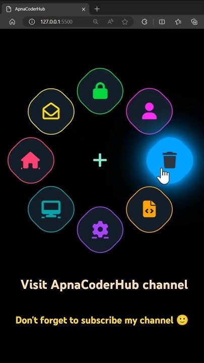 Octagon Menu Animation Using Html Css Javascript Shorts