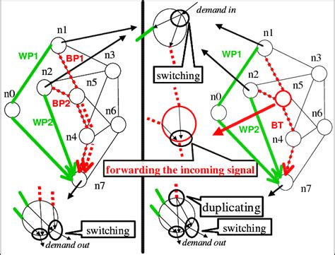 Left Two Dedicated Protected Connections Right The Working Paths Download Scientific Diagram