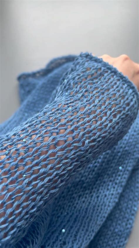 Сеточка свитер из хлопка с микропайетками Свитер Вязание из хлопка крючком Вязание