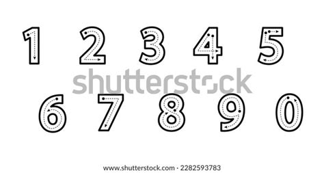 How Write Number Practice Writing Numbers Stock Vector Royalty Free 2282593783 Shutterstock