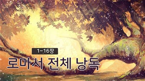 로마서 전체 낭독 1~16 장 성경듣기 듣는성경 성경말씀 읽어주는성경 성경읽기 성경낭독 Youtube