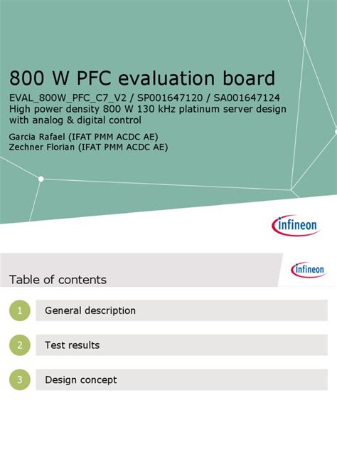 Infineon Boost Pfc 800w 130khz Pdf Inductor Electronic Filter