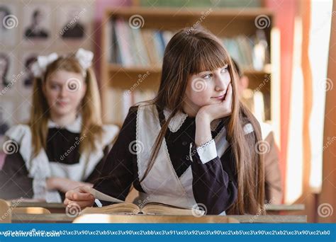 Russian Schoolgirl In A Classroom Lesson Stock Image Image Of Soviet Schoolgirl 102877099