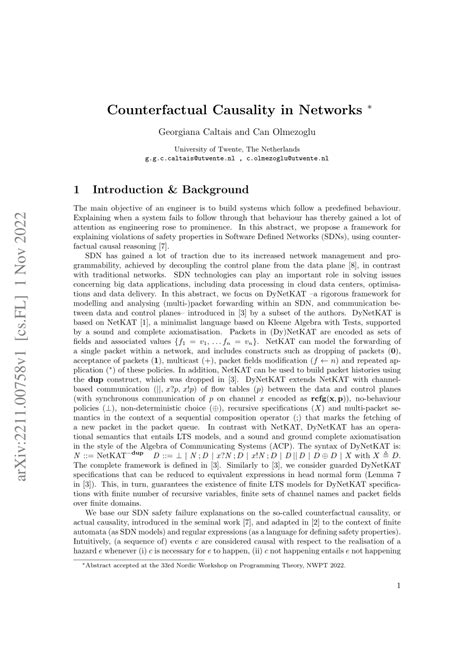 pdf counterfactual causality in networks