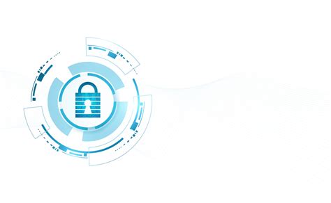 Abstract Cyber Security With Padlock Blue Circle Technology Future