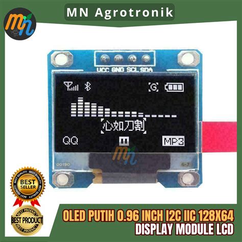 Putih Oled สีขาวสีขาว 0 96 Inch I2c Iic 128x64 โมดูลจอแสดงผล Lcd Shopee Thailand