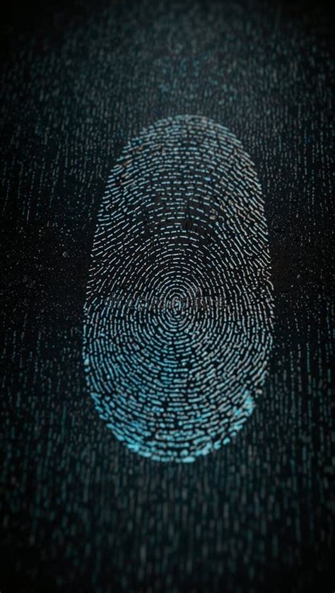 Partial Fingerprint On Dark Background Minimal Abstract Rime Or Mystery Concept Cybersecurity