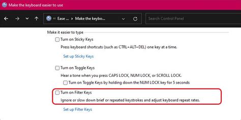 How To Turn On Or Off Filter Keys On Windows Techtoday