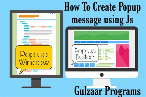 how to create popup message using java script gulzaar programs