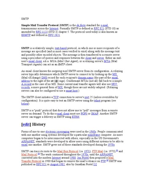 smtp pdf networking standards computer architecture