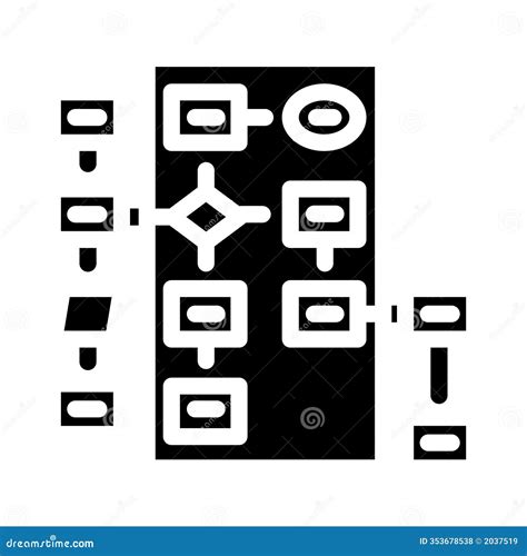 Algorithm Flowchart With Square Blocks And Connecting Lines