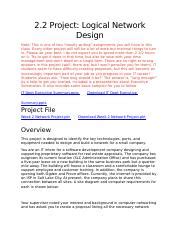 Designing A Logical Network Key Technologies Ports And Course Hero