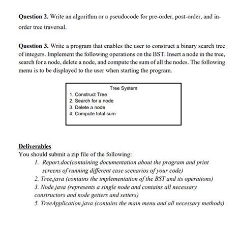 Solved Question 2 Write An Algorithm Or A Pseudocode For