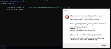unable to connect kex and wsl2 on windows 11 · microsoft wsl