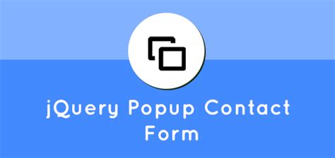 jquery popup contact form script formget
