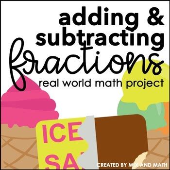 Adding And Subtracting Fractions Project By Mix And Math TPT