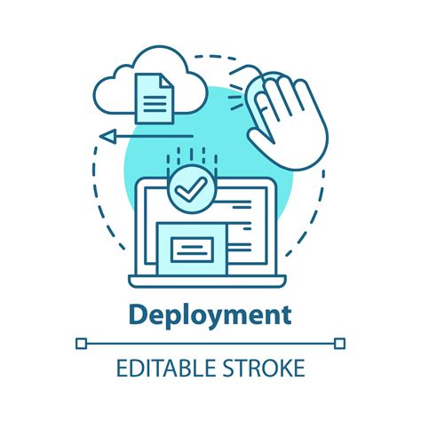 Deployment Concept Icon Data Send Receive Product Release Usability Test Delivering
