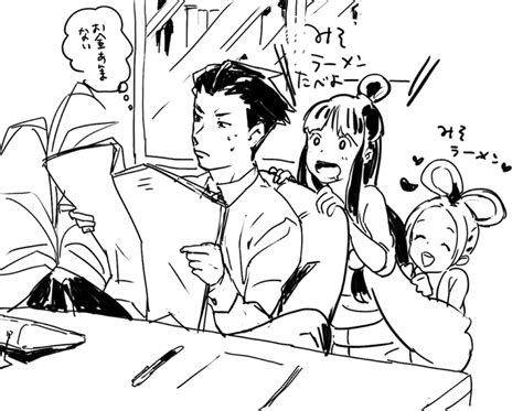 Phoenix Wright Maya Fey And Pearl Fey Ace Attorney Drawn By Mitosa Danbooru