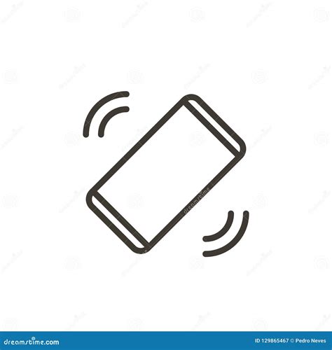 Mobile Phone Ringing Or Vibrating Receiving A Call Or Message Vector