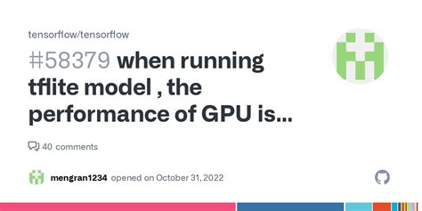 when running tflite model the performance of gpu is obviously slower
