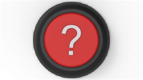 Premium Photo Question Mark Red Button Isolated D Illustration Render