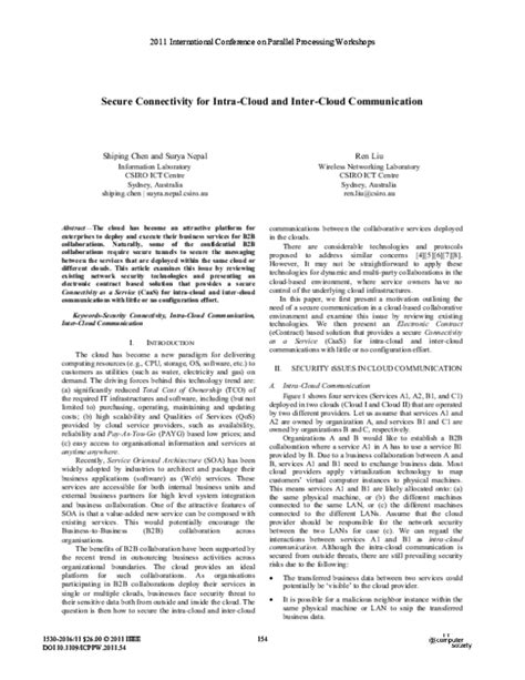 Pdf Secure Connectivity For Intra Cloud And Inter Cloud Communication