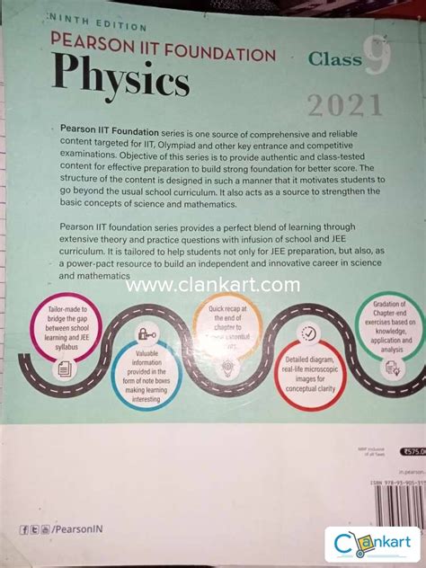 Buy Pearson Iit Foundation Physics Class 9 2021 Edition By Pearson Book In Excellent