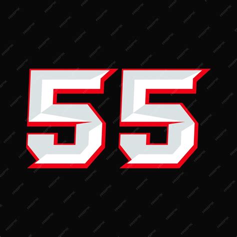 Premium Vector Number Racing 55 Design Vector