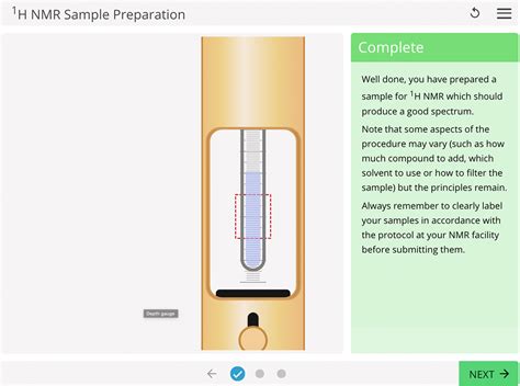 LearnSci LabSim Proton NMR Sample Preparation