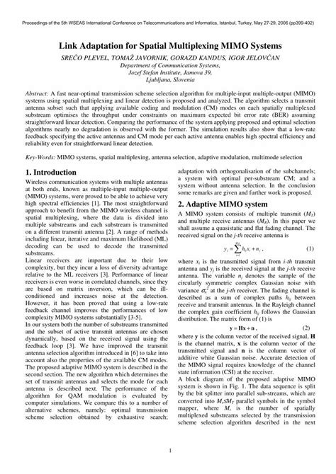 Pdf Link Adaptation For Spatial Multiplexing Mimo · Pdf Filelink Adaptation For Spatial