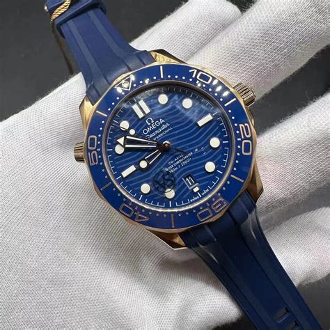 vsf omega smp rose gold blue dial qc misalignment concern r reptimeqc