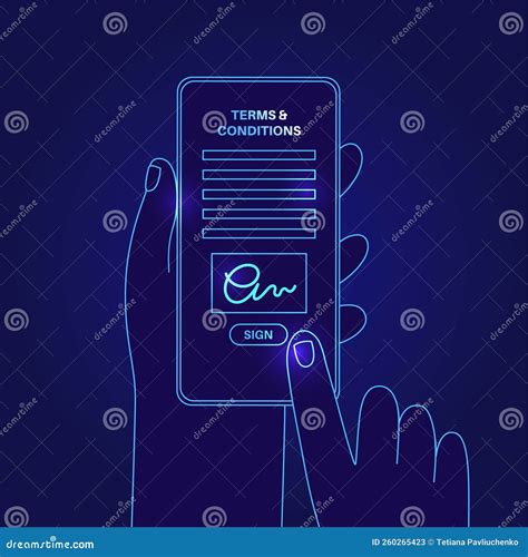Digital Signature Signing Stock Vector Illustration Of Deal 260265423