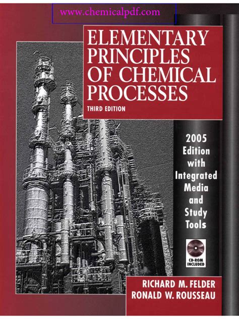 Felder Elementary Principles Of Chemical Processes Third Edition Pdf