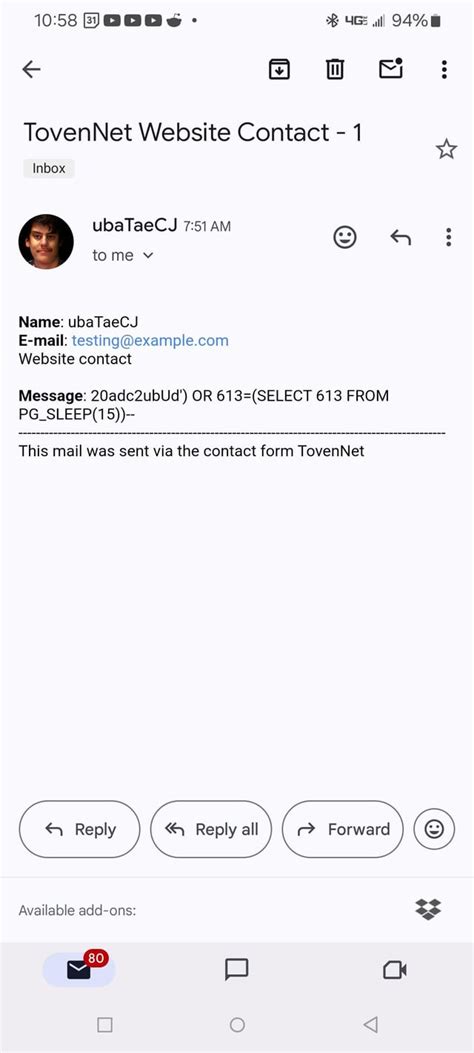 Some Fool Spent All Night Trying Sql Injection Attacks On My Contact Me Form R Mildlyinfuriating